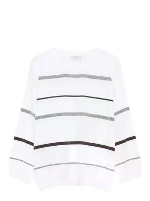 Peserico Striped Top - White