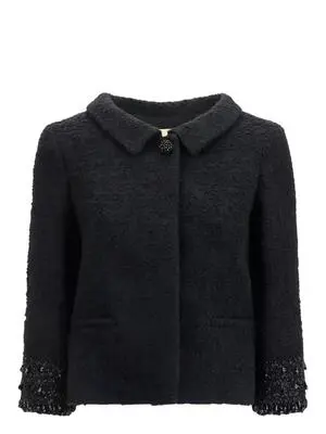 Valentino Garavani Glass-embroidered Jacket - Black