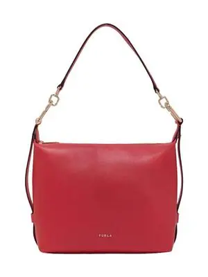 Furla Tonie Metal Logo Chain Shoulder Bag - Red