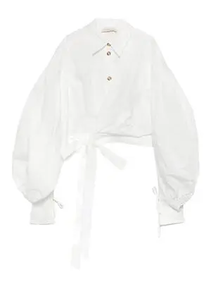 ZIMMERMANN Rebellion Balloon-Sleeve Tie Blouse