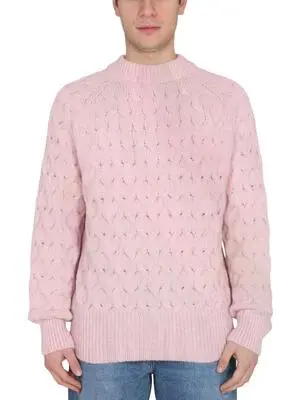 Séfr Alain Textured Knit Sweater - Pink