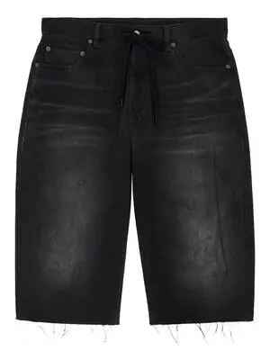 MAISON MARGIELA Frayed Denim Shorts - Black