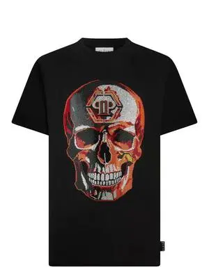 Philipp Plein Rhinestone-skull T-shirt - Black