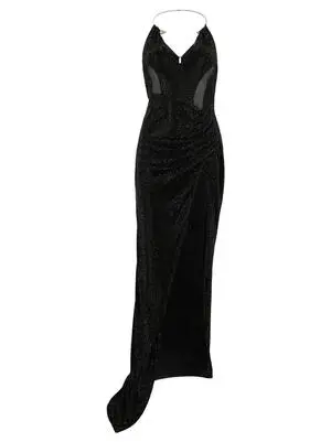 Philipp Plein Slit Open-back Maxi Dress - Black