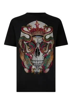 Philipp Plein Rhinestone-pattern T-shirt - Black