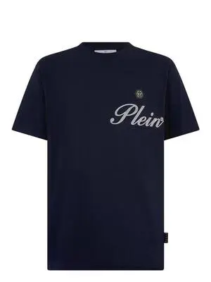 Philipp Plein Logo-patch T-shirt - Blue