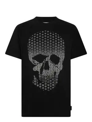 Philipp Plein Rhinestone-skull T-shirt - Black