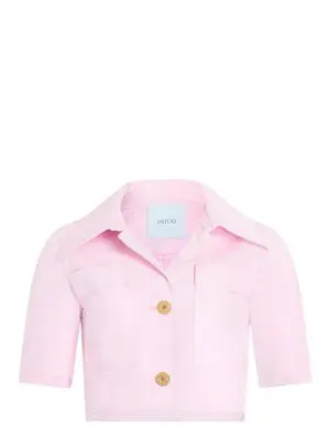 Patou Short-sleeved Buttoned Jacket - Pink