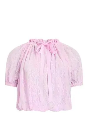 Patou Lace-detail Blouse - Pink