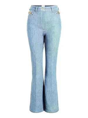 Patou Flared Jeans With Gold-tone Hardware - Blue