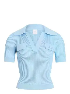 Patou Embroidered-logo Top - Blue