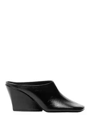Proenza Schouler Slant Leather Mules - Black