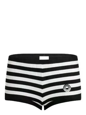 Patou Striped Pattern Shorts - Black