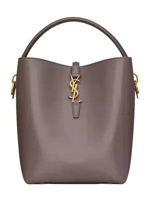 Saint Laurent Logo-plaque Top-handle Tote Bag - Grey