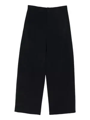 Max Mara Cropped High-waisted Trousers - Black