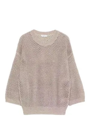 Peserico Open-knit Sweater - Neutrals