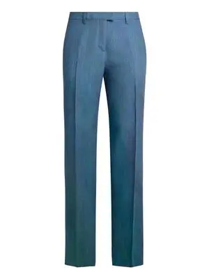 Etro Striped Straight-leg Trousers - Blue