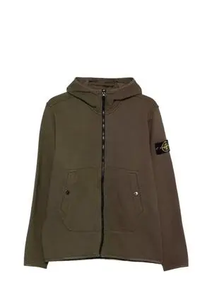 Stone Island Long-sleeve Logo-patch Hoodie - Green