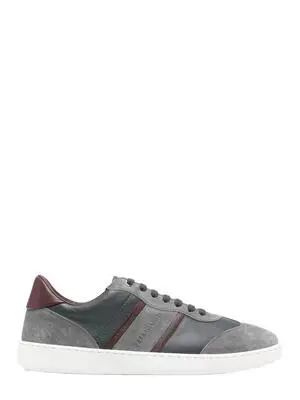 FERRAGAMO Achille 1 Striped Low-top Sneakers - Grey