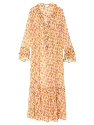 Zadig&Voltaire Ralicel Floral Maxi Dress - Neutrals