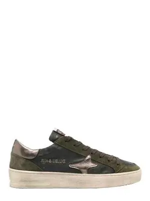 AMA-BRAND Lace-up Sneakers With Star Detail - Green