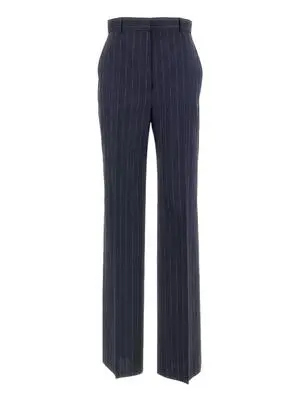 Max Mara Pinstripe Tailored Trousers - Blue