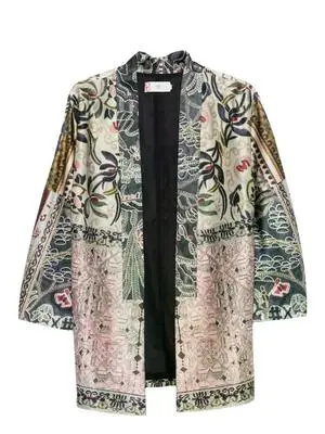 HUI MILANO Floral-print Jacket - Blue