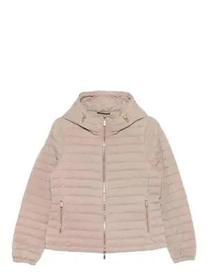 MOORER Hooded Zip-up Jacket - Neutrals