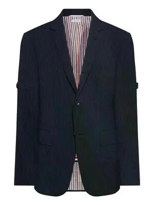 Thom Browne Striped Blazer - Blue