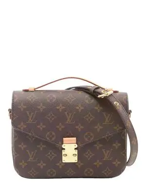 LOUIS VUITTON 2021-2025 Monogram Pochette Metis Satchel - Brown