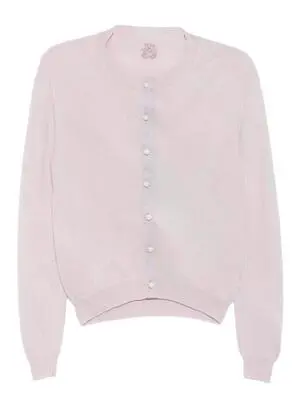 TEDDY CASHMERE Logo-embroidered Cardigan - Pink