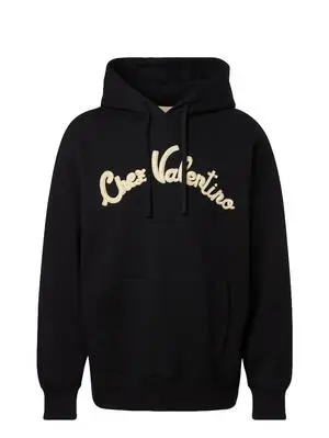 Valentino Garavani Chez Cotton Jersey Hoodie - Black