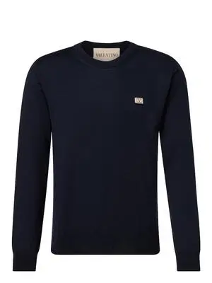 Valentino Garavani Vlogo Virgin Wool Sweater - Blue