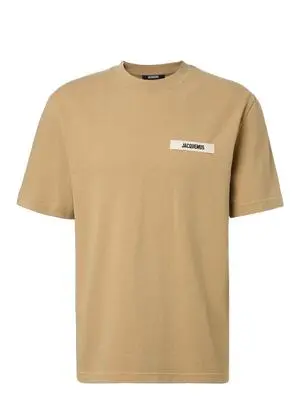 Jacquemus Logo Cotton Jersey T-shirt - Beige