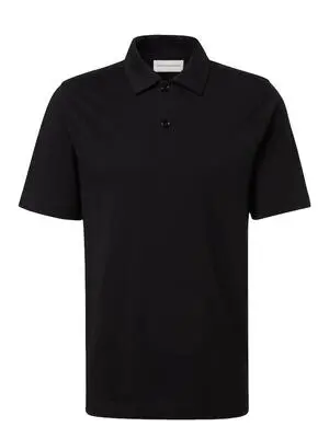 Dries Van Noten Cotton Jersey Polo Shirt - Black