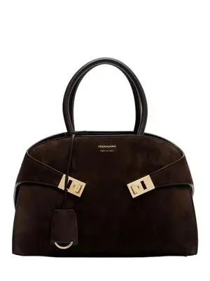 SALVATORE FERRAGAMO Hug Suede Tote