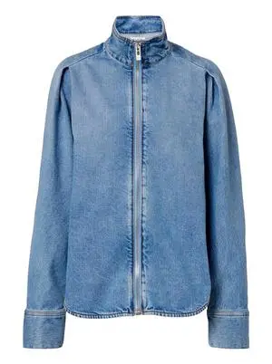 Alaïa Denim Blouson Jacket - Blue