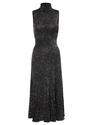 Alaïa Sequined Midi Dress - Black