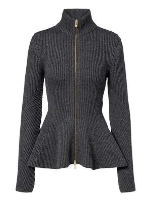 Alaïa Wool And Cashmere Cardigan - Grey