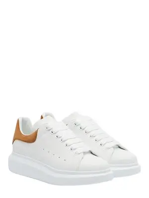 Alexander McQueen Oversized Leather Sneakers - White