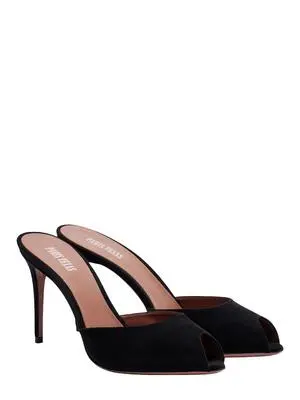 Paris Texas Paris Texas Vera 85 Suede Mules Black