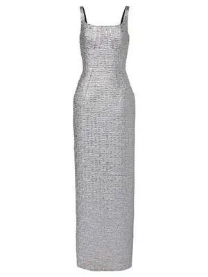 EMILIA WICKSTEAD Emilia Wickstead Seersucker Gown Silver
