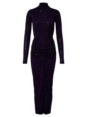 Alaïa Embellished Midi Dress - Purple