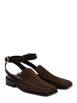 Alaïa Leather Flats - Brown