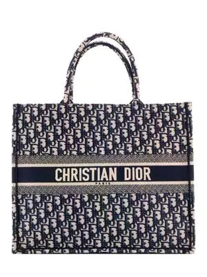 Dior Oblique Canvas Large Tote Bag - Blue