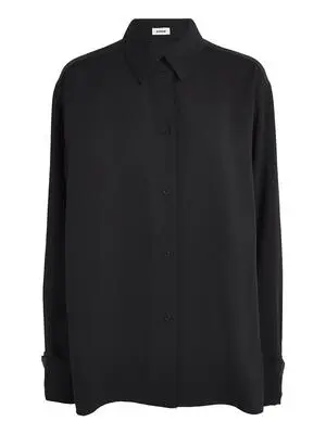 AERON Lyocell Oversized Shirt - Black