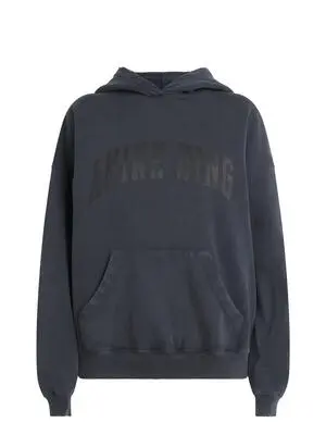 ANINE BING Cotton Harvey Hoodie - Black