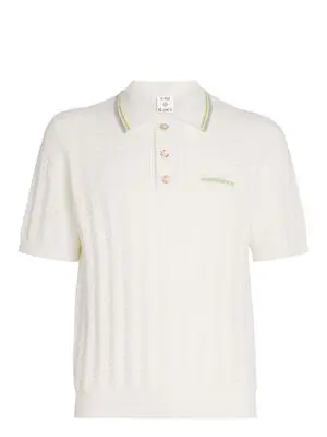 Casablanca Cotton-blend Bouclé Polo Shirt - White