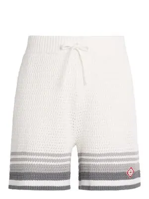 Casablanca Crochet Tennis Shorts - White