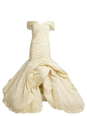 MARMAR HALIM Taffeta Off-the-shoulder Yuliet Gown - Yellow